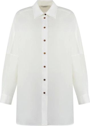 Philosophy di Lorenzo Serafini Femme, Blouses et Chemises, Blanc, Taille: 42 FR Chemise &agrave; Manches Longues Boutonn&eacute;e