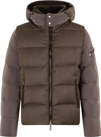 Moorer Homme, Vestes, Brun, Taille: 4XL Veste matelass&eacute;e avec capuche
