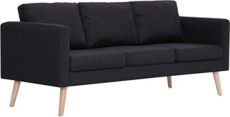 vidaXL vidaXL 3-Sitzer-Sofa Stoff Schwarz