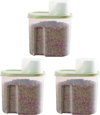 Amosfun 3St versiegelte Getreidebehälter lagercontainer cereal container für Plastikvorratsdose beikost behälter Getreidelagertank Wiederverwendbar