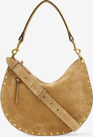 Isabel Marant Sac Oskan Soft Zip En Cuir Velours - - Taupe - Isabel Marant