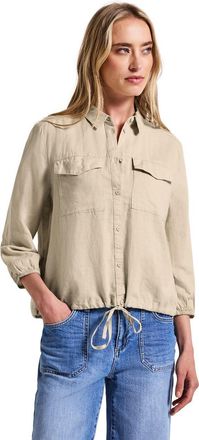 Street One Damen Leinenmix-Hemdbluse