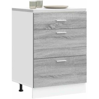 vidaXL Vidaxl - Armoire de cuisine sonoma gris bois ding&eacute;nierie