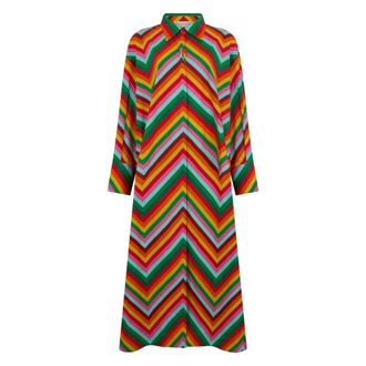 Valentino Garavani Femme, Robes, Multicolore, Taille: 42 FR Longue Robe Zigzag