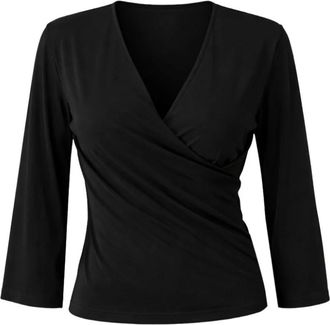 Seventy Femme, Tops, Noir, Taille: 40 FR Mj2127 Long Sleeve Top