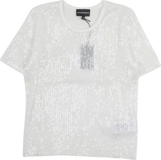 Emporio Armani Femme, Tops, Blanc, Taille: 40 FR T-Chemises