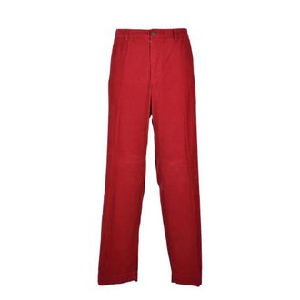 Maison Margiela Homme, Pantalons, Rouge, Taille: M Pantalon en Coton