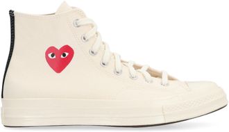 Comme Des Gar&ccedil;ons Mens Converse X Comme Des Gar&ccedil;ons Play Chuck 70 Sneakers Panna Cotton Trainers