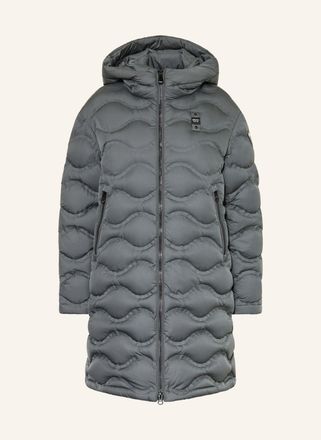 Blauer Daunemantel Madeline grau