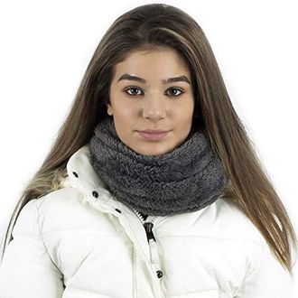 TOSKATOK Unisexe Hommes Dames Enfants Chaud Chaud Snug Teddy Fourrure Polaire Ultra Doux Microfibre Dense Pile Balaclava Capuche Snood Neckwarmer