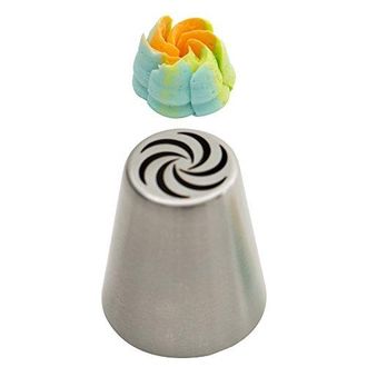 Decora 0263621 Blisterverpackte Geschlossene Rosen-Tülle, Nahtlose Edelstahltülle, Ohne Adapter zu verwenden, Einzelverpackt im Blister