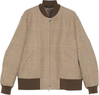Lardini veste bomber en laine vierge - Marron