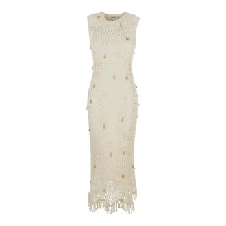 SIMKHAI Coralia Knit Charmed Midi Dress - - Dresses - Damen - Wei&szlig; - M
