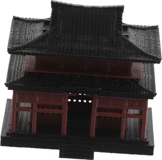 SOLUSTRE Handgefertigter Miniatur Chinesischer Pavillon Aquarium Deko Hochwertige Micro Landschaft Ornament Vielseitig für Wasser und Landlandschaften