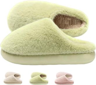 Generic Pantoufles &Agrave; Plateforme Pelucheuses pour Femmes, Pantoufles Dint&eacute;rieur Confortables en Peluche, Antid&eacute;rapantes, Chaudes, Chaussures D&eacute;contract&eacute;es &Agrave; En