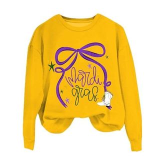 Generic Sweat-shirt basique pour femme - T-shirt &agrave; manches longues - Col rond - Manches longues - Automne - Hiver - D&eacute;contract&eacute; - Hauts St Tag - Chemises pour