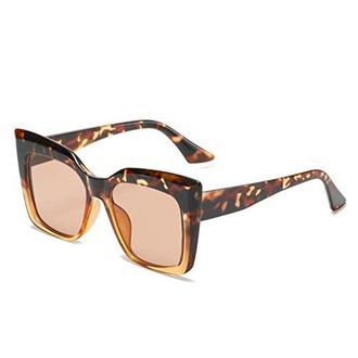 Generic 2025 Designer Large Frame Cat Eye Street Lunettes de soleil mode vacances en plein air plage (couleur : E, taille : moyen)