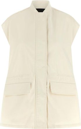 Fabiana Filippi Femme, Vestes, Beige, Taille: 34 FR Cotton Gabardine Vest