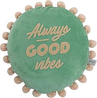Mr. Wonderful Mr Wonderful - Embroided Cushion - Always Good Vibes