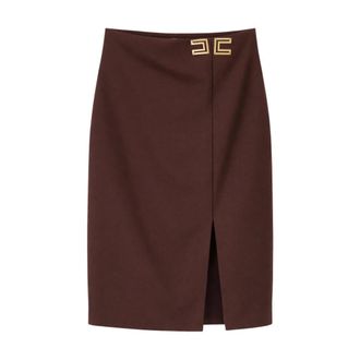 Elisabetta Franchi Damen, R&ouml;cke, Braun, XSGr&ouml;&szlig;e
