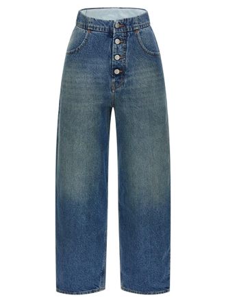 Maison Margiela High-Waisted Straight-Leg Jeans - Blue