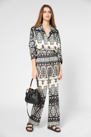 Gerard Darel Blouse imprim&eacute;e &agrave; col chemise - URNA - Noir