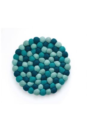 cilio Topfuntersetzer Lana, Blau, Textil, rund, Wohntextilien, Tischw&auml;sche, Untersetzer