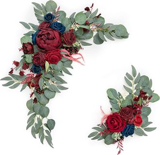 Generic Künstliche Hochzeitsbogen-Blumen, Wunderschönes Seiden-Swag-Set, Lebensechte Blumendekoration für den Hochzeitsempfang, Hintergrund, Künstliche Blumen