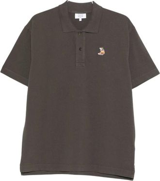 Maison Kitsun&eacute; Homme, Tops, Brun, Taille: S Dreaming Fox Comfort Polo