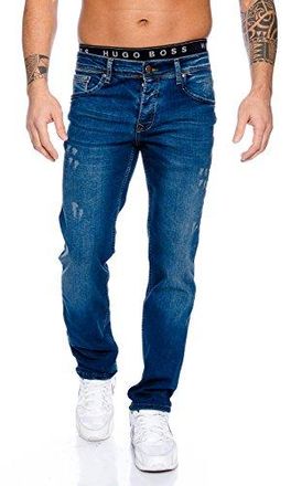 Rock Creek Rock Creek Pantalon jeans pour homme Denim Bleu RC-2098 tailles W29 &agrave; W44, bleu, 44W / 38L
