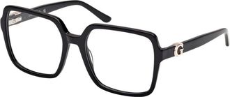 Guess Femme, Accessoires, Noir, Taille: 56 MM Oversized Square Optical Frame