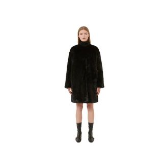 Max Mara Damen, M&auml;ntel, Schwarzk, SGr&ouml;&szlig;e
