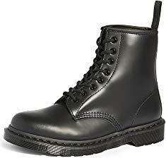 Dr. Martens 8 oeillets, Rangers Femme, Noir noir, 43 EU