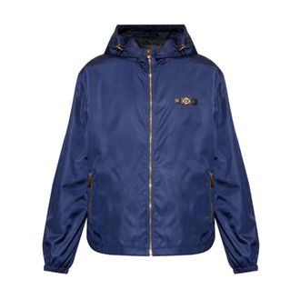 Versace Nylon Windbreaker Jacke - - Jackets - Herren - Blau - XL