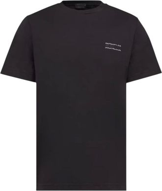 Moncler Homme, Tops, Noir, Taille: M Logo Cotton Jersey T-Shirt