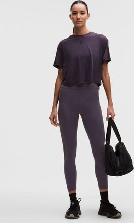 lululemon Legging Wunder Train taille haute Floqu&eacute; pour Femmes - 64 cm - Violet/Violet - Taille 10