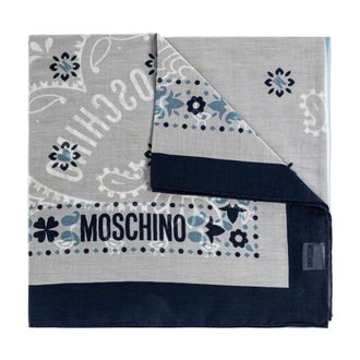 Moschino unisex, Accessoires, Gris, Taille: ONE Size Printed Scarf