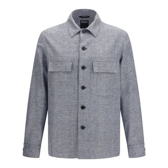 Ermenegildo Zegna Veste Chemise Crossover - Homme - Vestes - Gris - Taille: L