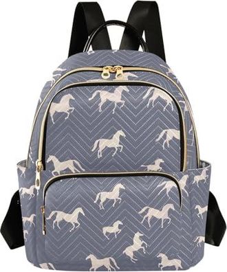 Mnsruu Mini sac à dos pour femme motif cheval violet dessin animé petit sac à dos décontracté sac à dos sac à dos sac à dos, Multi61, S