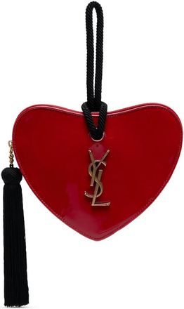 Saint Laurent Clutches - Patent Sac Coeur Heart Shaped Clutch - Gr. unisize - in Rot - für Damen