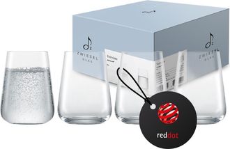 Zwiesel Glas Allround Becher Vervino (4-er Set), vielseitige Trinkgl&auml;ser mit Moussierpunkt, sp&uuml;lmaschinenfeste Tritan-Kristallgl&auml;ser, Made in Germany (Art.-Nr. 122