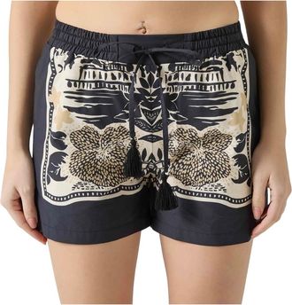 Ermanno Scervino Femme, Shorts, Multicolore, Taille: 34 FR Shorts en coton &agrave; motif exotique