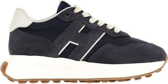 Hogan Femme, Chaussures, Bleu, Taille: 40 EU Baskets Chunky Daim H641