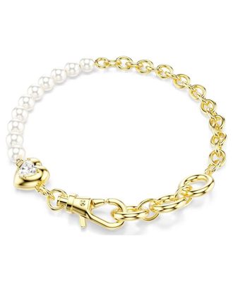 Swarovski Idyllia Armband Kristallperle, Wei&szlig;, Goldlegierungsschicht