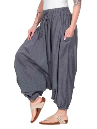 Kunst und Magie Orientalische Haremshose one Size in vielen Farben, Farbe:Mausgrau/Grey