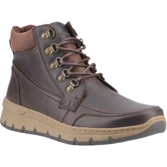 Hush Puppies Nixon Herren Leder Stiefeletten in Braun