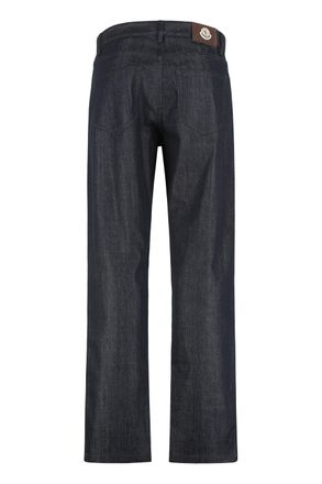 Moncler Mens Straight Leg Jeans With Five Pockets Denim Cotton Regular & Straight-Leg