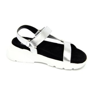Hogan Silberne Ledersandale - - Shoes - Damen - Grau - 35 EU