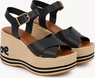 Chlo&eacute; Platform Sandal - Black
