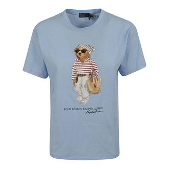 Polo Ralph Lauren Femme, Tops, Bleu, Taille: 36 FR Knit T-Shirt